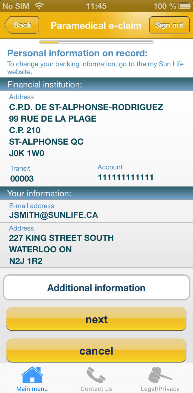 my Sun Life Mobile App Demo